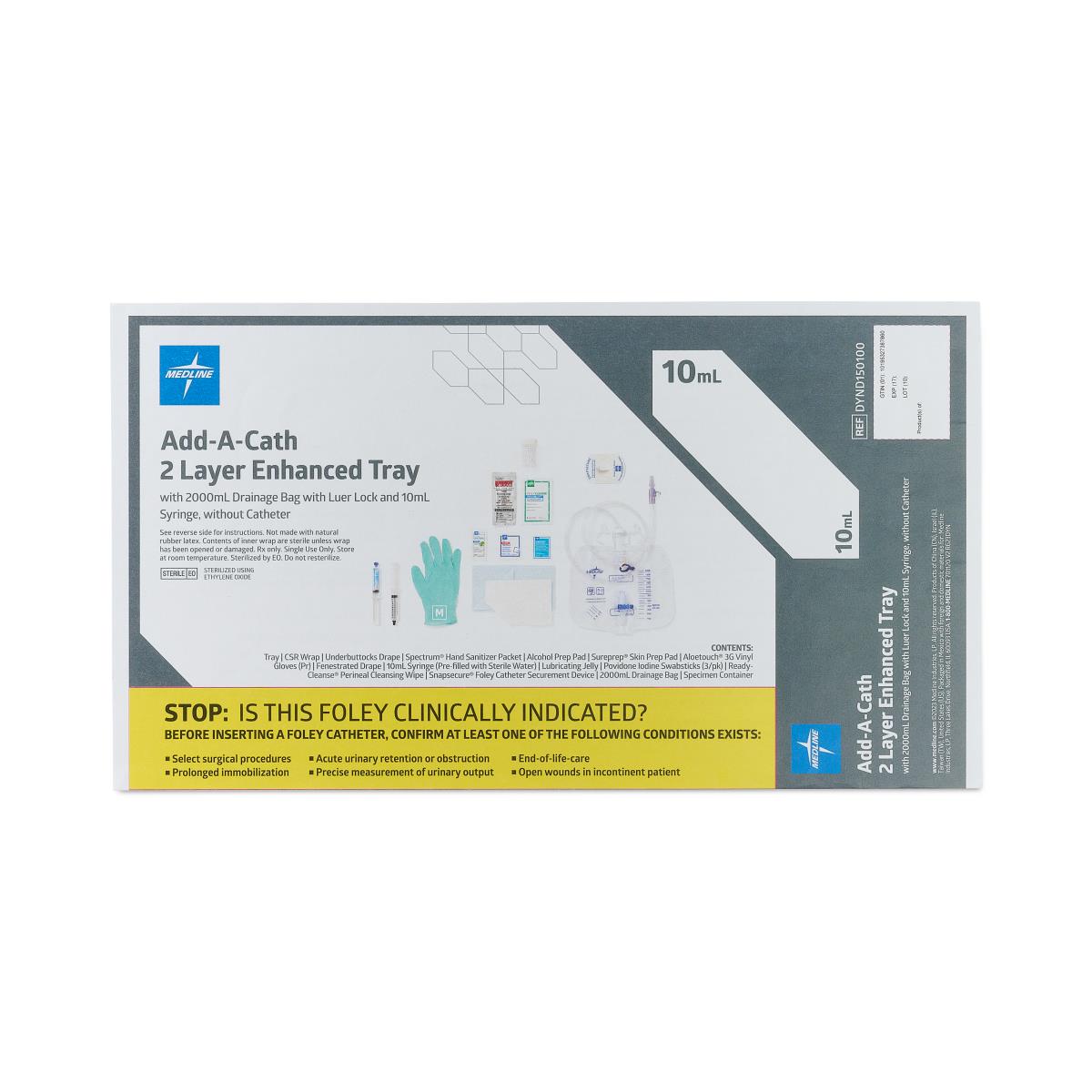 Medline Add-A-Cath 2 Layer Enhanced Tray without Catheter | Medline