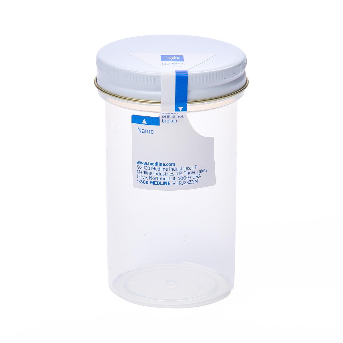 Medline Metal Top Precision Sterile Specimen Containers | Medline