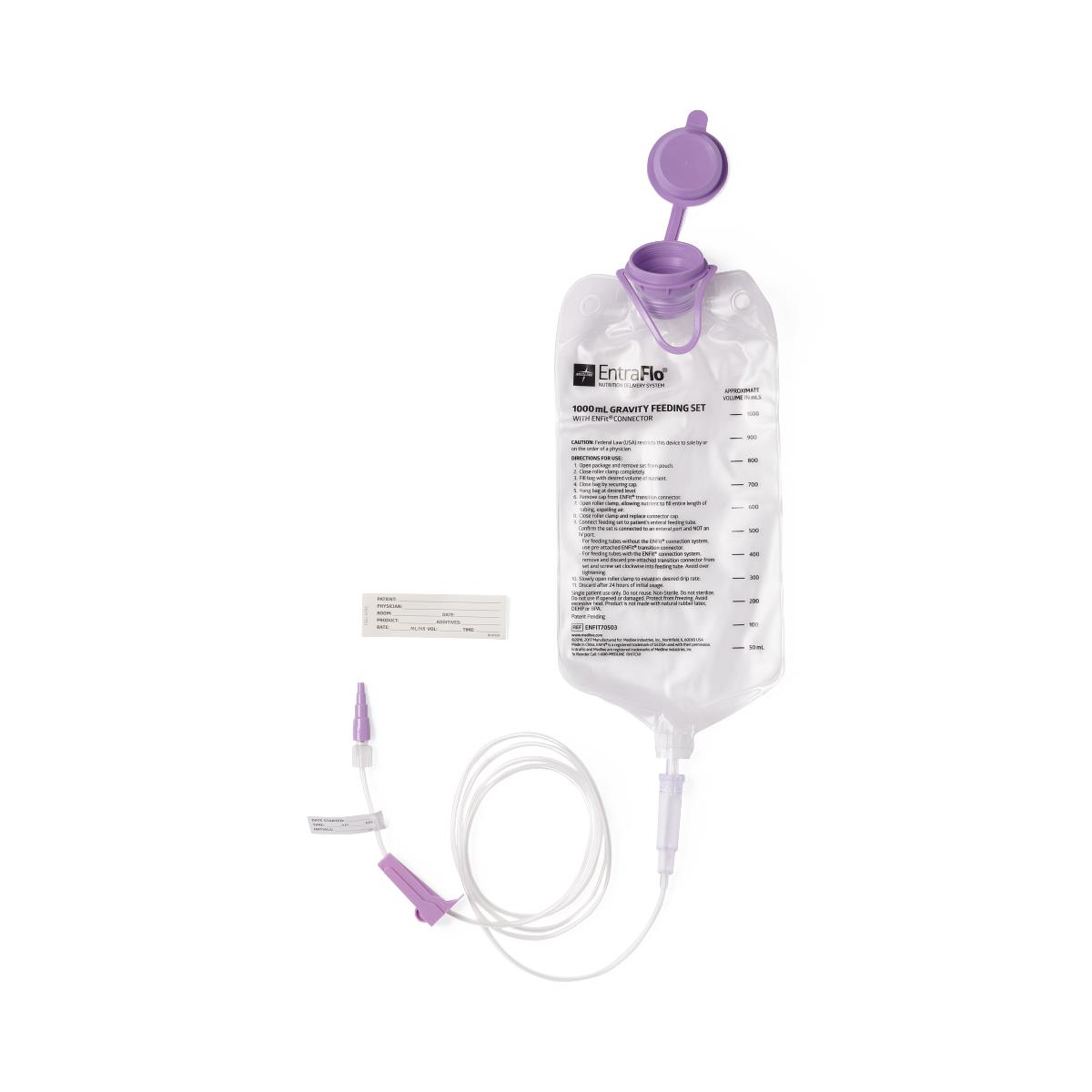 Medline Gravity Feeding Set with ENFit Connector | Medline