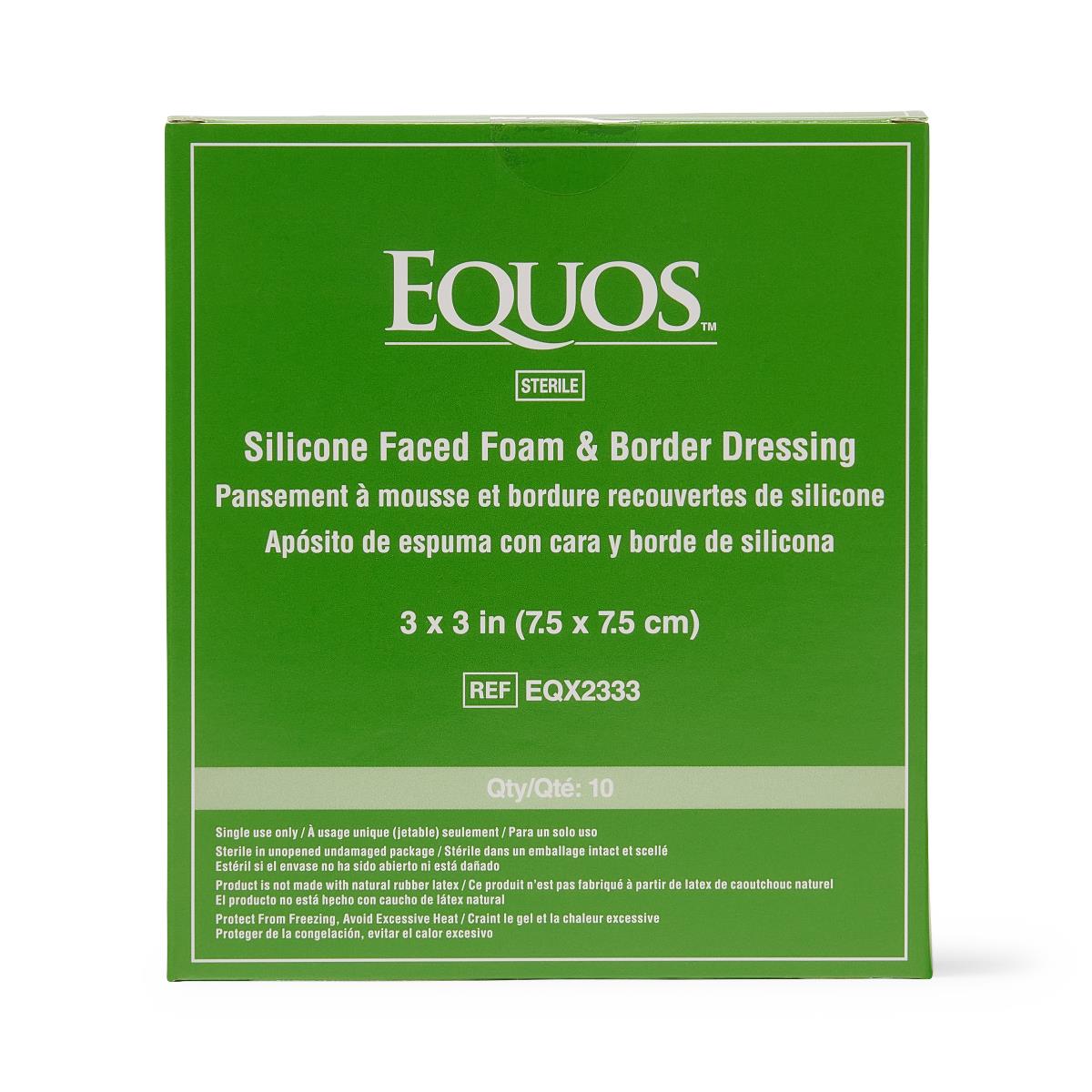 EQUOS 5-Layer Square Foam Wound Dressings with Silicone Adhesive | Medline