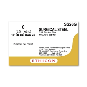 Sutupak Precut Stainless-Steel Nonabsorbable Sutures | Medline ...