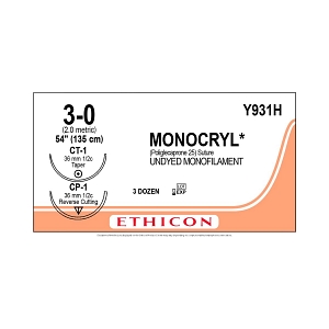 Taper Point Reverse Cutting Monocryl Sutures | Medline Industries, Inc.
