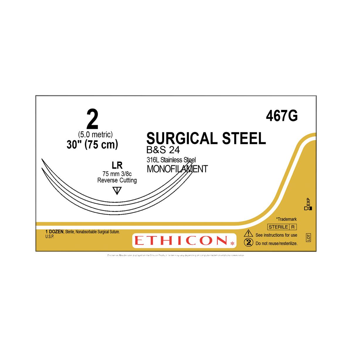 Reverse-Cutting Stainless-Steel Nonabsorbable Sutures | Medline