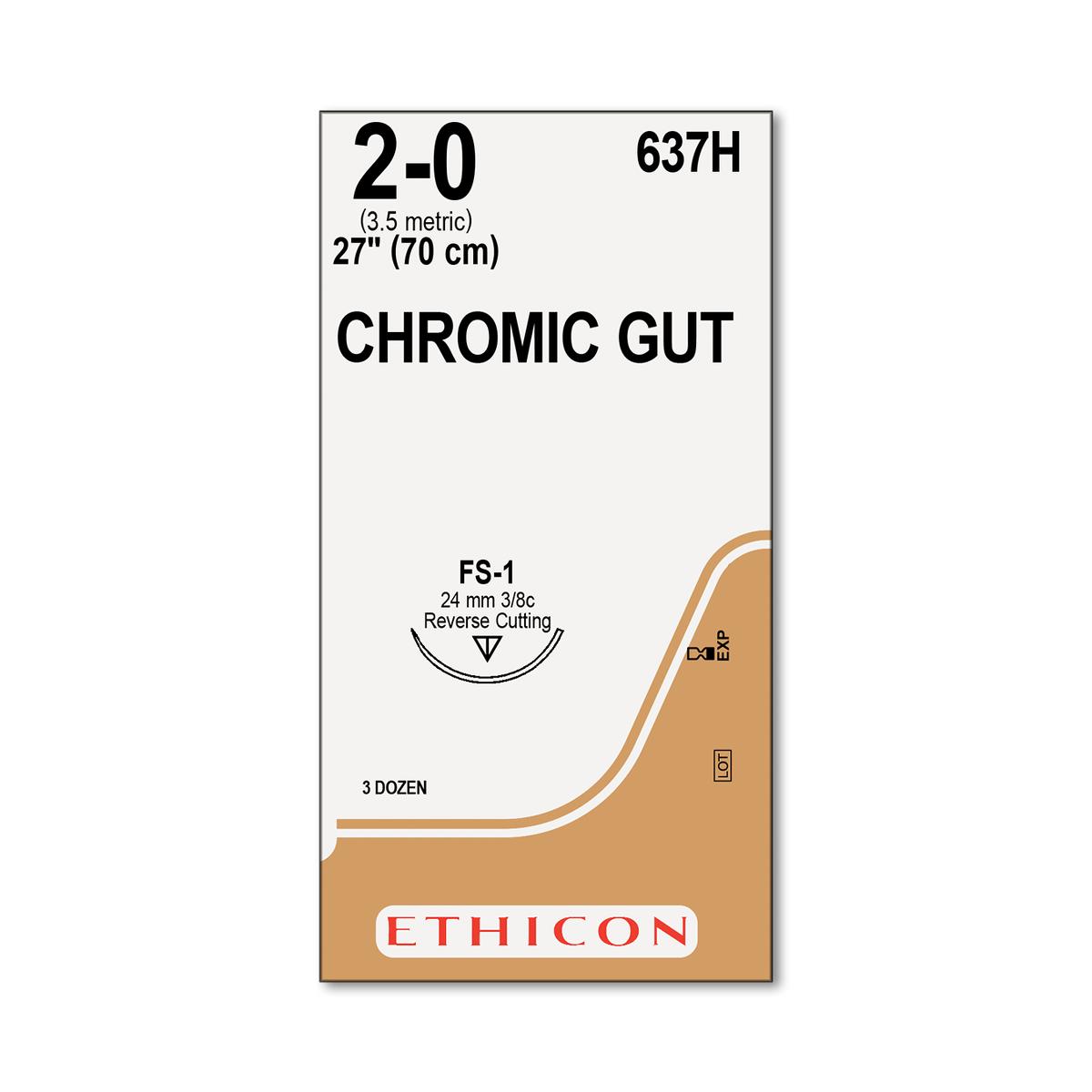 Reverse-Cutting Chromic Gut Absorbable Sutures | Medline