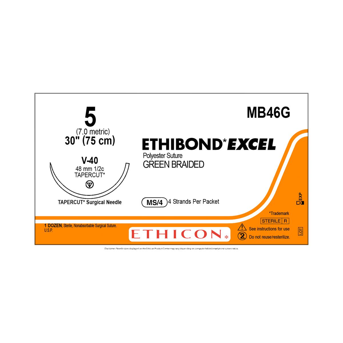 Ethibond Excel Taper Cut Nonabsorbable Sutures | Medline