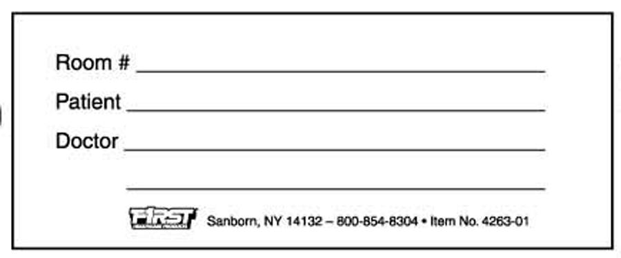 First Healthcare Spine ID Insert Cards | Medline