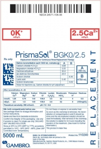 PrismaSol Renal Replacement Therapy Solutions | Medline