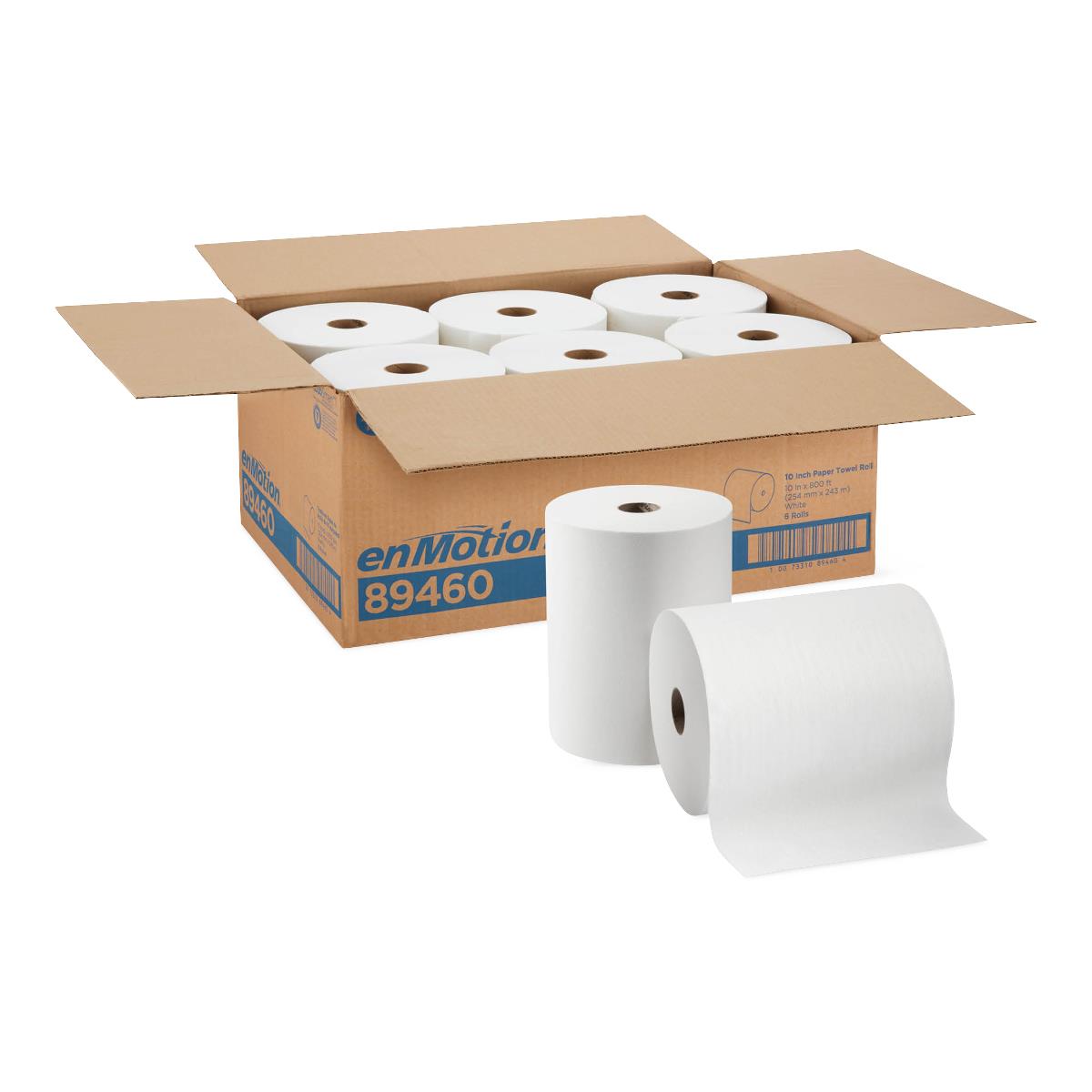 enMotion Single-Ply White Paper Towel Rolls | Medline