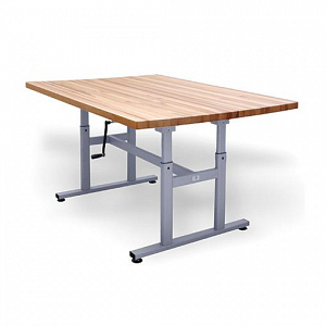 Adjustable Butcher Block Work Table with Crank | Medline Industries, Inc.