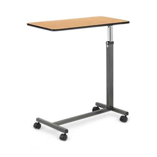 Height-Adjustable Oak Overbed Table | Medline