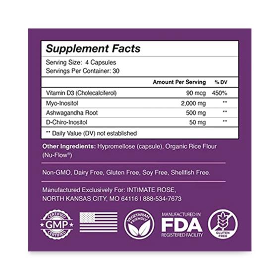 Intimate Rose Myo and D-Chiro Inositol Capsules | Medline
