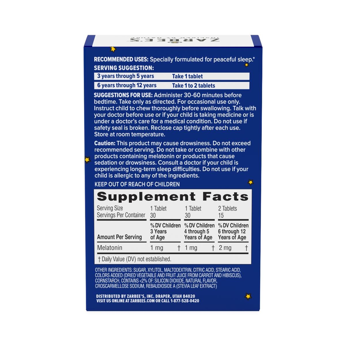 Zarbwee's Chewable Melatonin Tablets | Medline