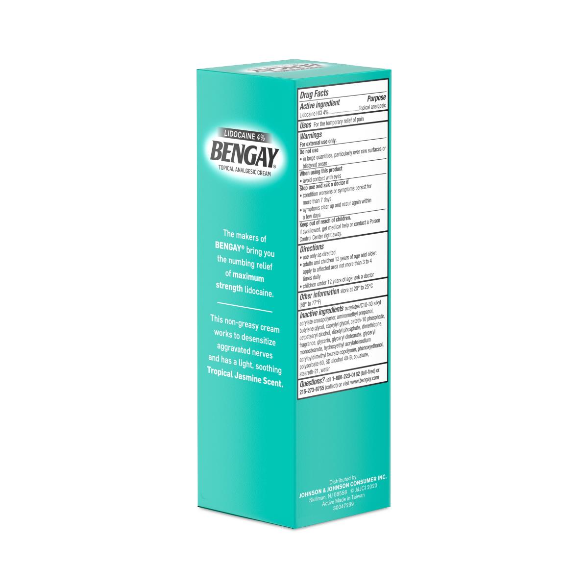Bengay Topical Analgesic Cream with 4% Lidocaine | Medline