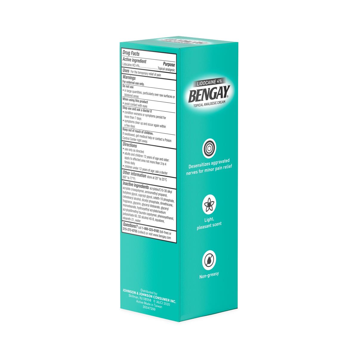Bengay Topical Analgesic Cream with 4% Lidocaine | Medline