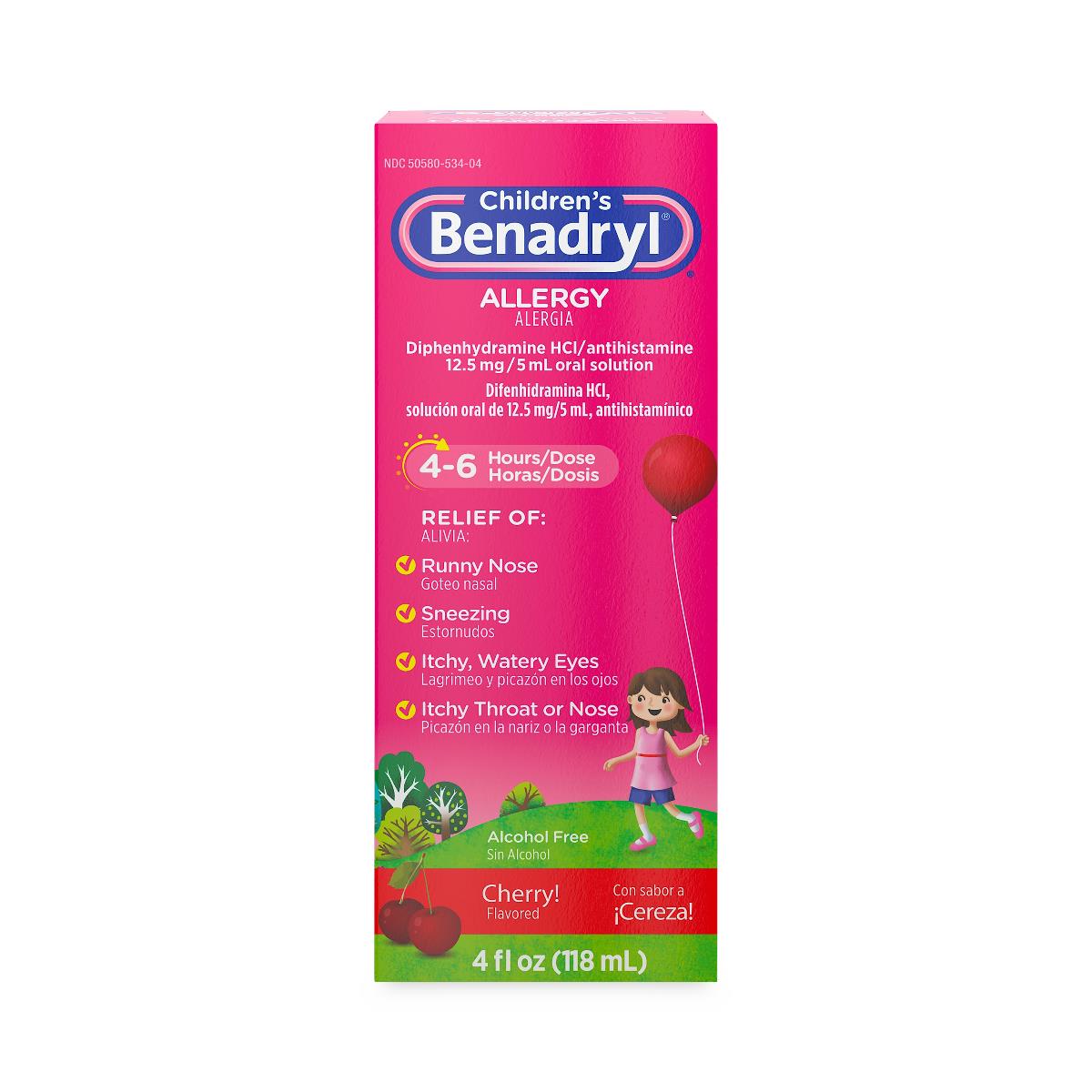 Children's Benadryl Allergy Liquid | Medline