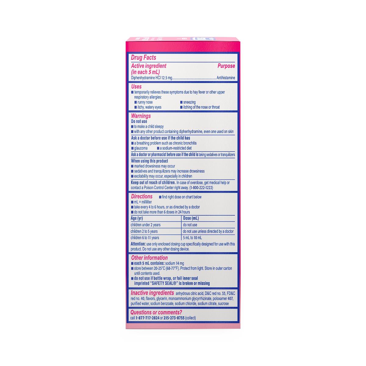 Children's Benadryl Allergy Liquid | Medline