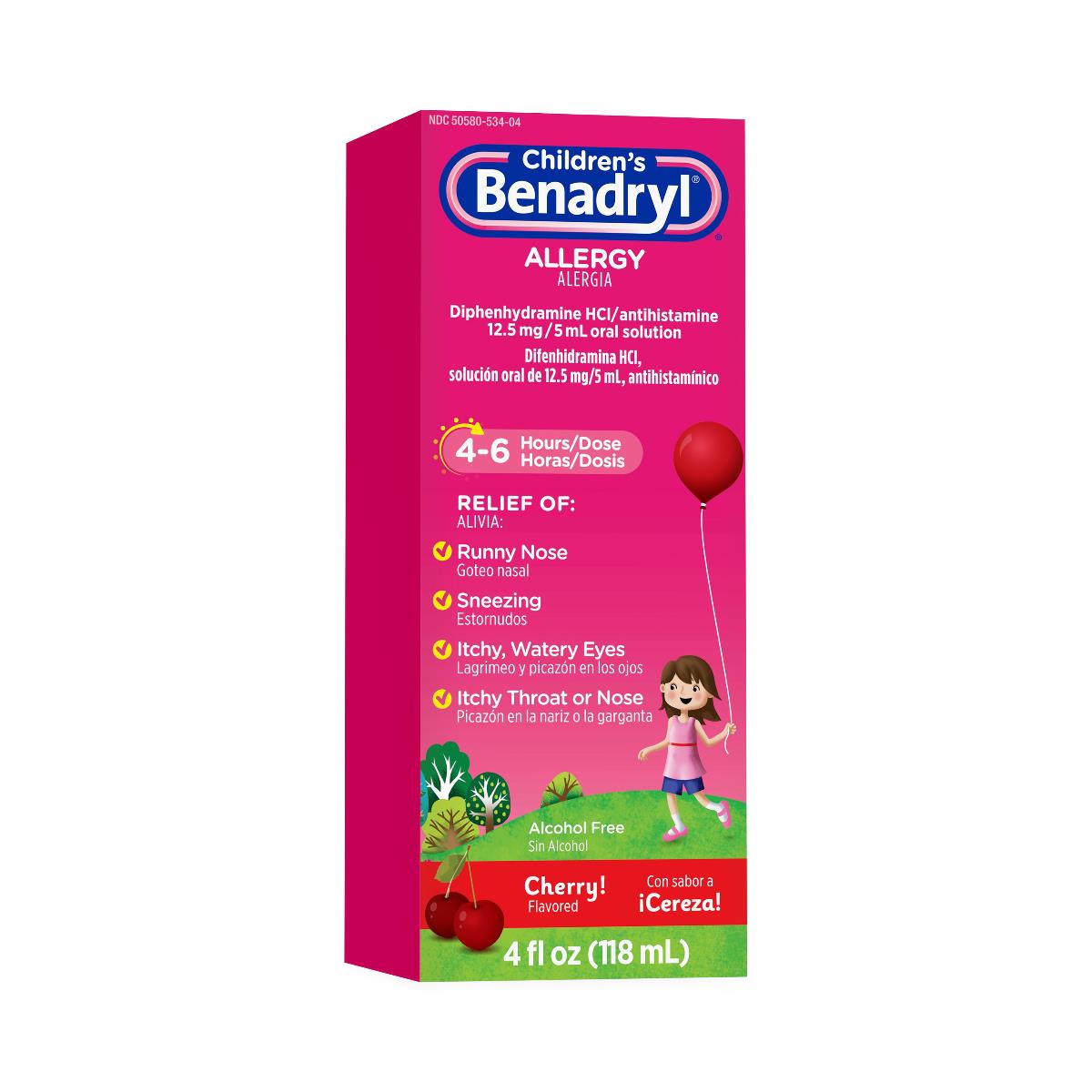 Children's Benadryl Allergy Liquid | Medline