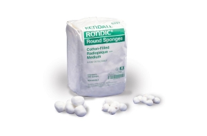 Rondic Cotton-Filled Round Radiopaque Sponges | Medline