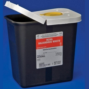 Monoject Hazardous Pharma Waste Container with Hinged Lid | Medline ...