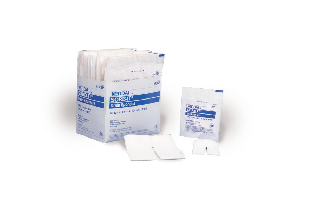 Sorb-IT Sterile Drain Sponges and IV Sponges | Medline