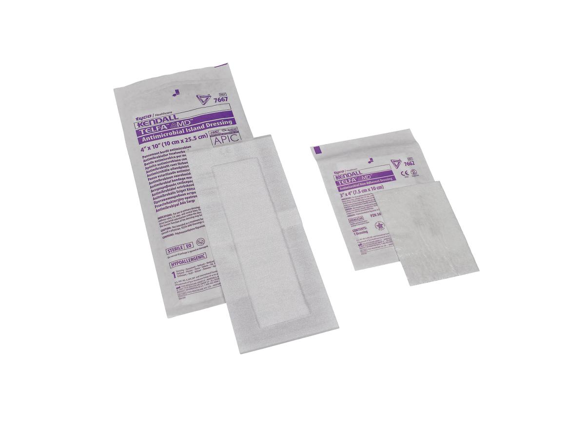 Telfa AMD Antimicrobial Non-Adherent Dry Island Dressings | Medline
