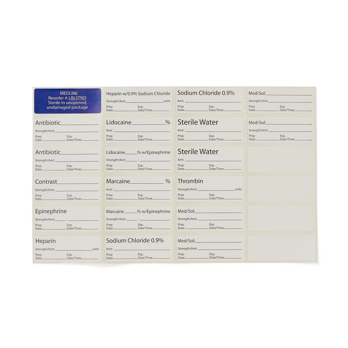Medline Sterile Surgical Time-Out Preprocedure Labeling Sheets | Medline