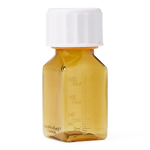 Square Narrow Neck PET Bottles with Tamper Evident CR Caps | Medline ...