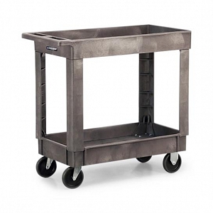 Plastic Utility Cart with Upper and Lower Deep-Well Shelves | Medline ...