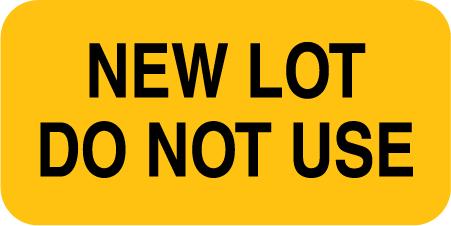 "New Lot - Do Not Use" Quality Control Labels | Medline Industries, Inc.