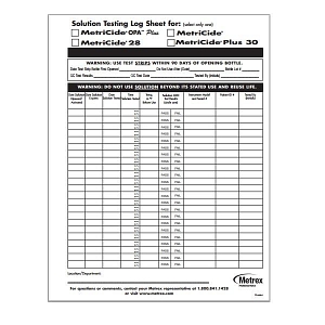 OPA Testing Log Book by Metrex Research | Medline Industries, Inc.