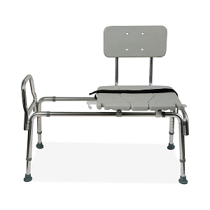 DMI Heavy-Duty Sliding Transfer Bench with Cut-Out Seat | Medline
