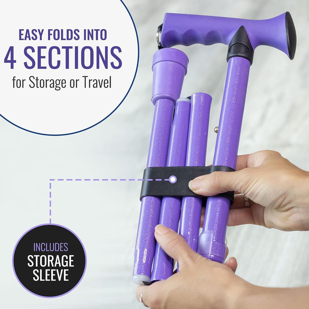 HealthSmart Folding Comfort Grip Walking Canes | Medline