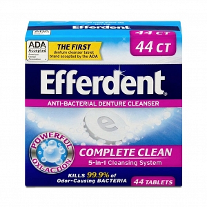 Efferdent Complete Clean Antibacterial Denture Cleanser Tablets ...