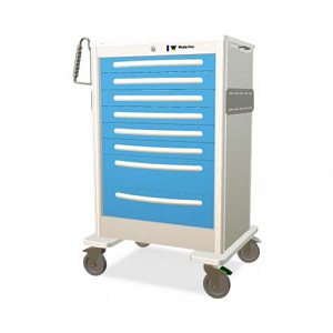 Electric Blue Aluminum Medical Carts with 8 Drawers | Medline ...
