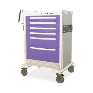 Violet Aluminum Medical Carts with 6 Drawers | Medline