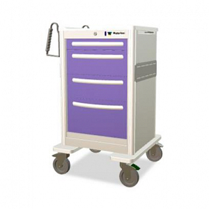 Violet Aluminum Medical Carts with 4 Drawers | Medline
