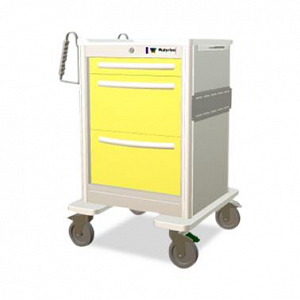 Yellow Aluminum Isolation Carts with 3 Drawers | Medline