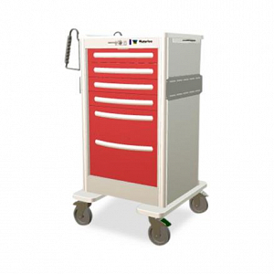 Red Aluminum Emergency Carts with 6 Drawers | Medline Industries, Inc.