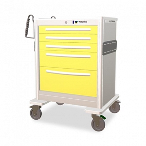 Yellow Aluminum Isolation Carts with 5 Drawers | Medline Industries, Inc.