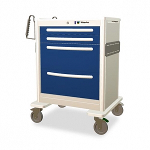 Dark Blue Aluminum Anesthesia Carts with 4 Drawers | Medline Industries ...