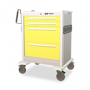 Yellow Aluminum Isolation Carts with 4 Drawers | Medline Industries, Inc.