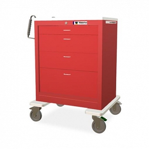 Red Steel Emergency Carts with 5 Drawers | Medline Industries, Inc.