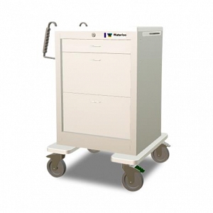 Light Grey Steel Medical Carts with 3 Drawers | Medline Industries, Inc.