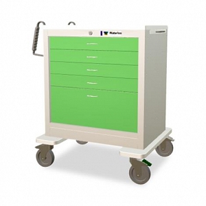Spring Green Steel Medical Carts with 5 Drawers | Medline Industries, Inc.