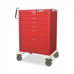 Red Steel Emergency Carts with 6 Drawers | Medline Industries, Inc.