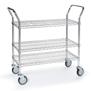 Polymer Utility Carts with U-Shaped Chrome Handles | Medline Industries ...