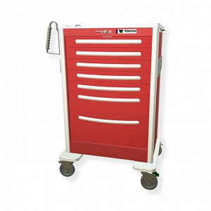Red Aluminum Emergency Carts with 7 Drawers | Medline Industries, Inc.