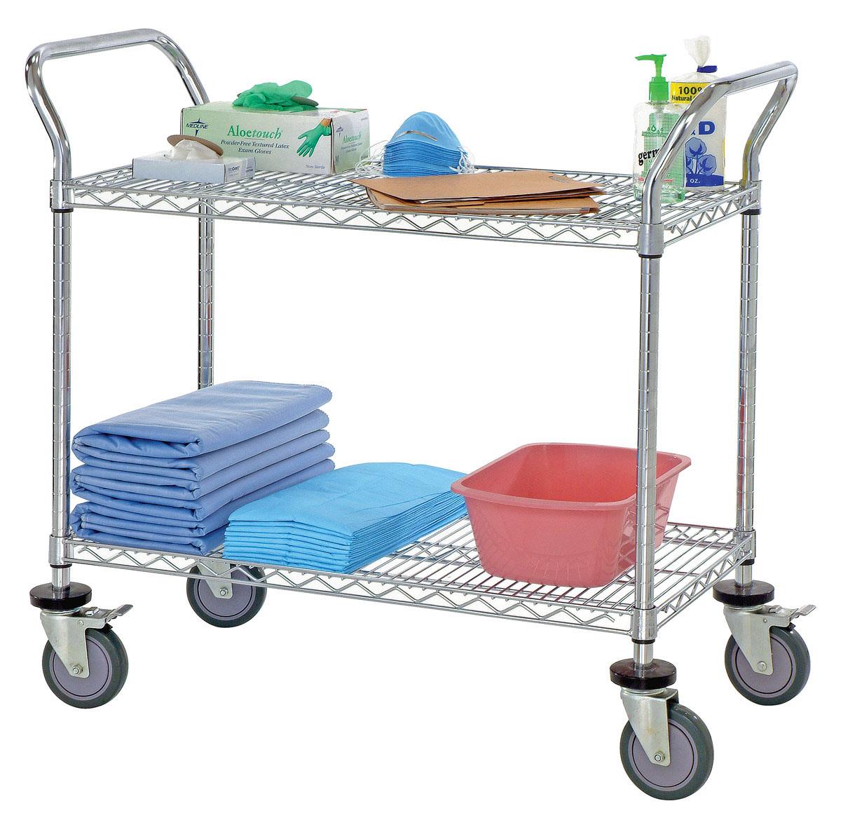 Chrome Wire Utility Cart | Medline