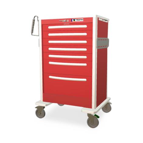 Red Aluminum Emergency Carts with 7 Drawers | Medline
