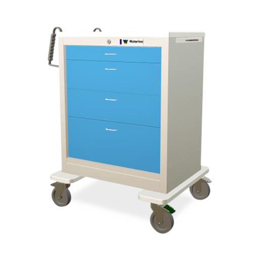 Electric Blue Steel Medical Carts with 4 Drawers | Medline